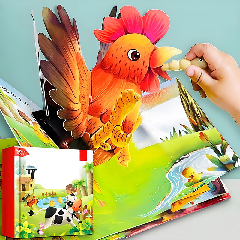 🎁Nice Christmas Gift🎅Kids’ 3D Pop-Up Animal Book - Interactive Early L ...