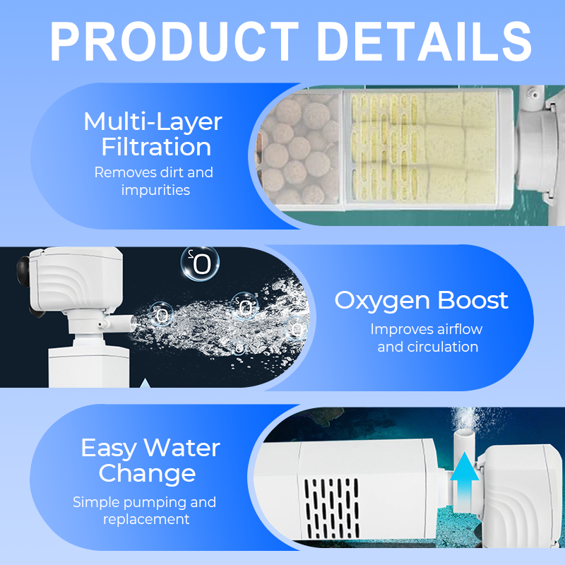 🔥Limited-time offer-Fish Tank 3-in-1 Filter - Filtration, Oxygenation ...