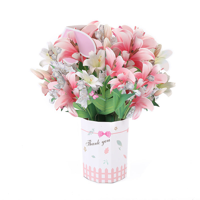 3D Pop-Up Bouquet Greeting Card – choosemuc