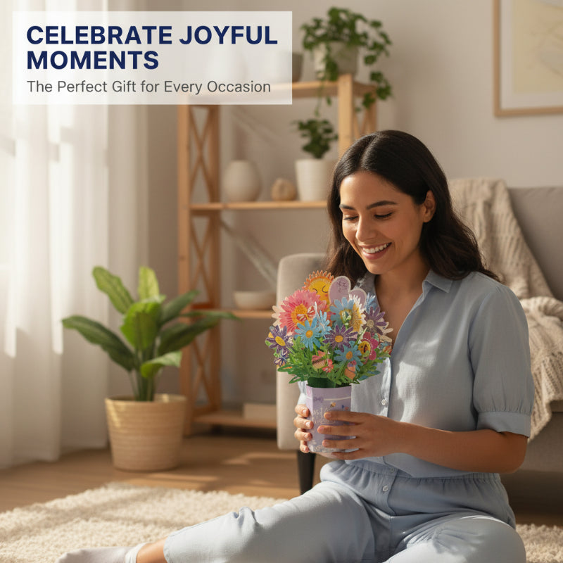 3D Pop-Up Bouquet Greeting Card – choosemuc